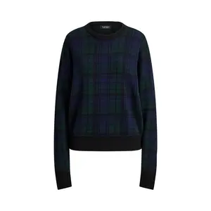 Ralph Lauren Black Watch Plaid Wool Crewneck Sweater
