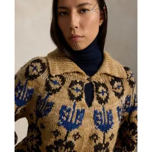 Ralph Lauren Wool-blend Keyhole Sweater