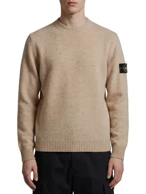 Stone Island Wool Crewneck Sweater - Beige