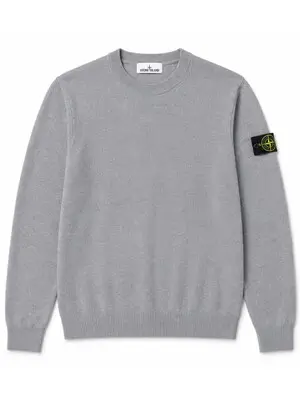 Stone Island Sweater With Logo By - Grey
