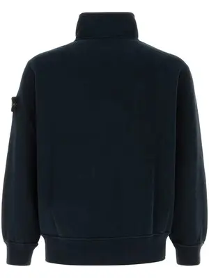 Stone Island Quarter-zip Funnel Neck Sweatshirt By