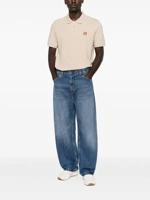Maison Kitsuné Fox Head Cotton Polo Shirt