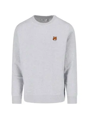Maison Kitsuné Fox Head Cotton Sweatshirt - Grey