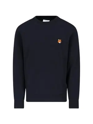 Maison Kitsuné Fox Head Cotton Sweatshirt - Black
