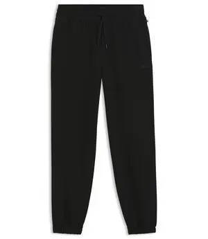 BOSS Cotton Lounge Pants With Embroidered Logo - Black