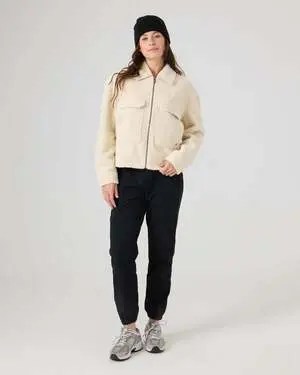 Roxy Amelia Cropped Boucle Jacket - Fog