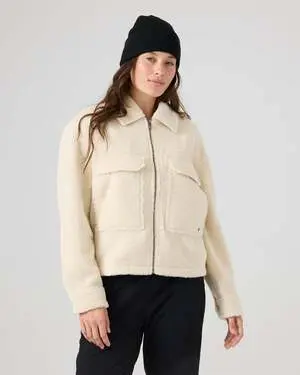 Roxy Amelia Cropped Boucle Jacket - Fog