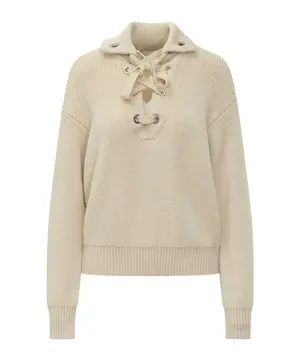 Isabel Marant Étoile Ydalia Lace-up Front Sweater - Ecru