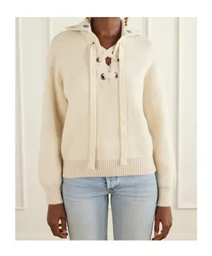 Isabel Marant Étoile Ydalia Lace-up Front Sweater - Ecru
