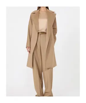Max Mara Dravenna Belted Waist Coat - Camel