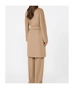 Max Mara Dravenna Belted Waist Coat - Camel
