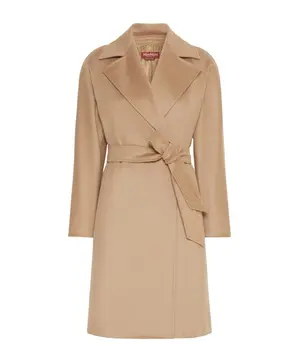 Max Mara Dravenna Belted Waist Coat - Camel