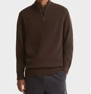 Barbour Holden Tartan-patch Half-zip Sweater