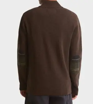 Barbour Holden Tartan-patch Half-zip Sweater