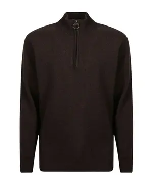 Barbour Holden Tartan-patch Half-zip Sweater - No