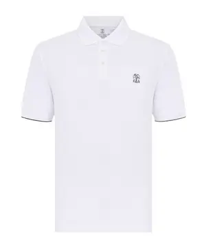 Brunello Cucinelli Logo-embroidered Polo Shirt