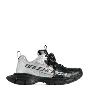 Balenciaga 3xl Metallic Split Sneaker - Black/silver