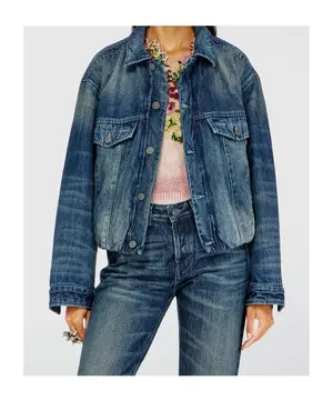DIESEL® Elasticated Trucker Denim Jacket