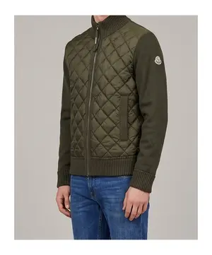 Moncler Logo Patch Zip-up Padded Cardigan