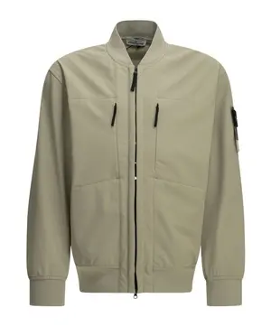 Stone Island Soft Shell Bomber Jacket - Sand-colored