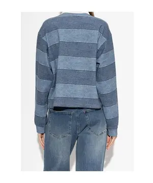 Rag & Bone Rag Bone Striped Long-sleeve Polo Top