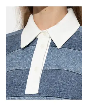 Rag & Bone Rag Bone Striped Long-sleeve Polo Top