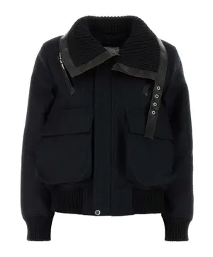 Sacai Long-sleeved Down Jacket - Black