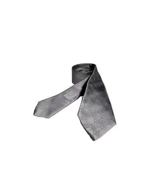 Gucci Gg Jacquard Tie - Grey