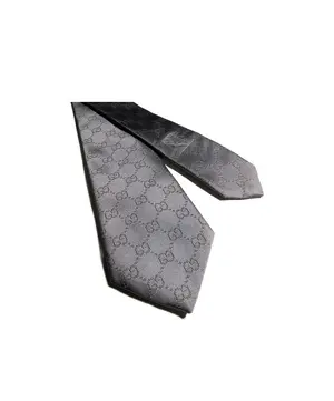 Gucci Gg Silk Jacquard Tie - Grey
