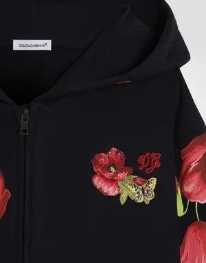 Dolce & Gabbana Poppy-print Cotton Sweatshirt