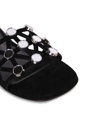 Attico Jewel Embellished Flat Sandals