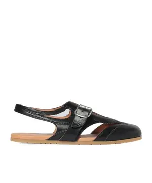 Dries Van Noten Round-toe Flat Sandals - Black