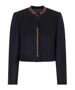 Etro Satin-trimmed Wool-blend Jacket - No