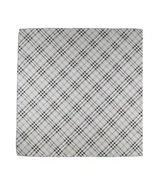 Burberry Plaid Print Square Scarf - Grey