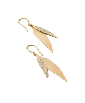 Ileana Makri Falling Leaves 18-karat Gold Diamond Earrings - No