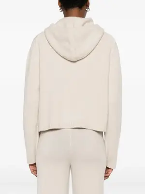 Soft Goat Zip-up Knitted Hoodie