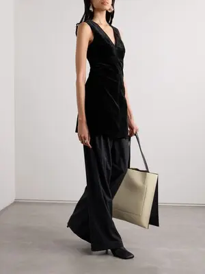 Proenza Schouler Paneled Velvet Mini Dress