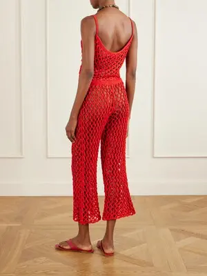 HAIGHT. Clara Crocheted Straight-leg Pants