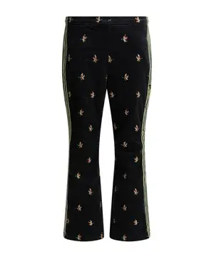Kapital Striped Embroidered Trousers - Black
