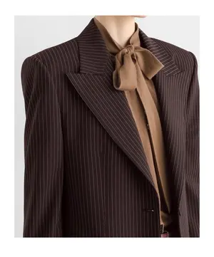 Dolce & Gabbana Linda Single-breasted Jacket In Pinstripe Wool