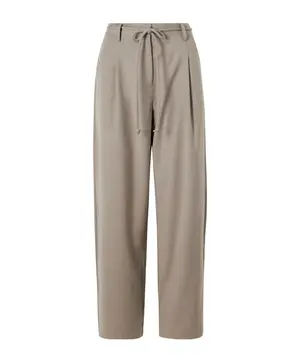 ST. AGNI Pleated Wool-blend Barrel-leg Pants - No