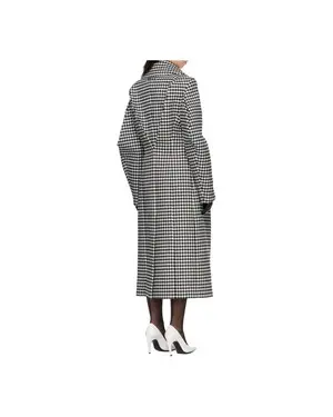 JEAN PAUL GAULTIER Gingham Wool-blend Long Coat