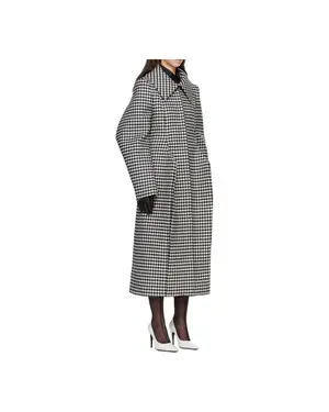JEAN PAUL GAULTIER Gingham Wool-blend Long Coat