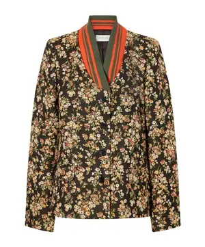 Dries Van Noten Floral-jacquard Cotton-blend Jacket - Multicolor