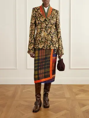 Dries Van Noten Floral-jacquard Cotton-blend Jacket