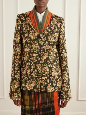 Dries Van Noten Floral-jacquard Cotton-blend Jacket