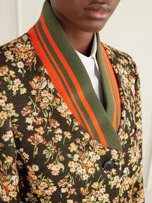 Dries Van Noten Floral-jacquard Cotton-blend Jacket