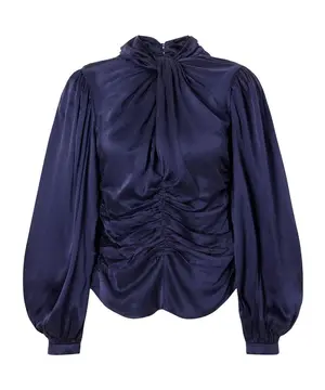 Isabel Marant Étoile Ruched Silk-satin Blouse - No