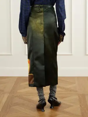 Dries Van Noten Long Printed Skirt