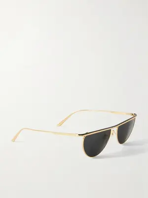 Oliver Spencer Cat-eye Gold-tone Sunglasses